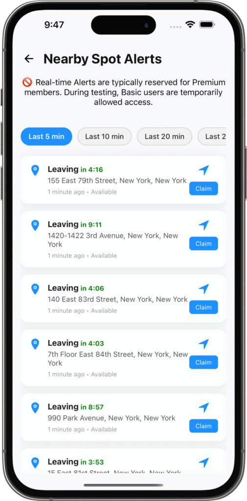ParkingSwap NYC – Free Parking Finder App – Real-time parking alerts ...